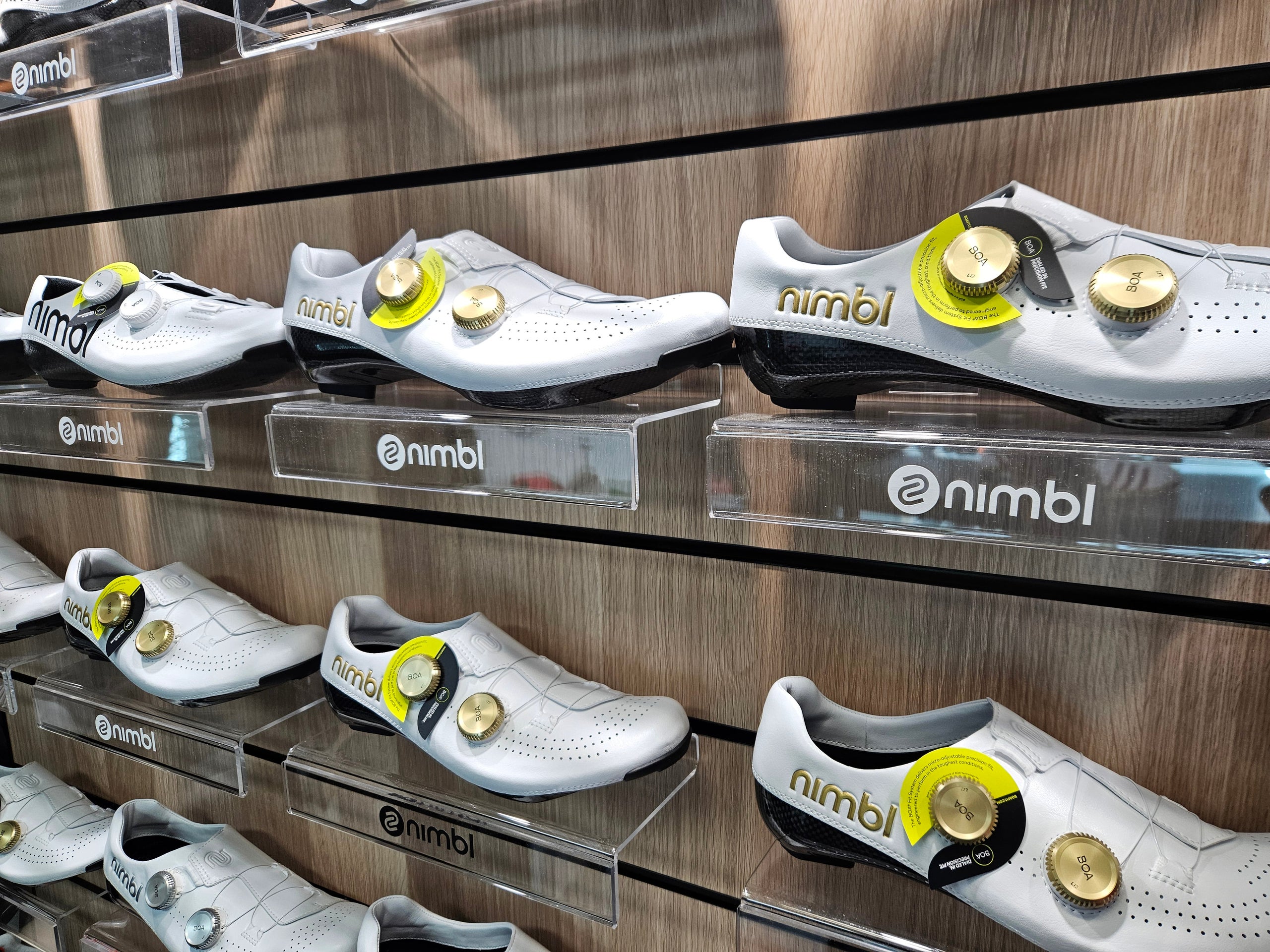 Nimbl Exceed Ultimate Glide White/Gold Shoes | buibespoke